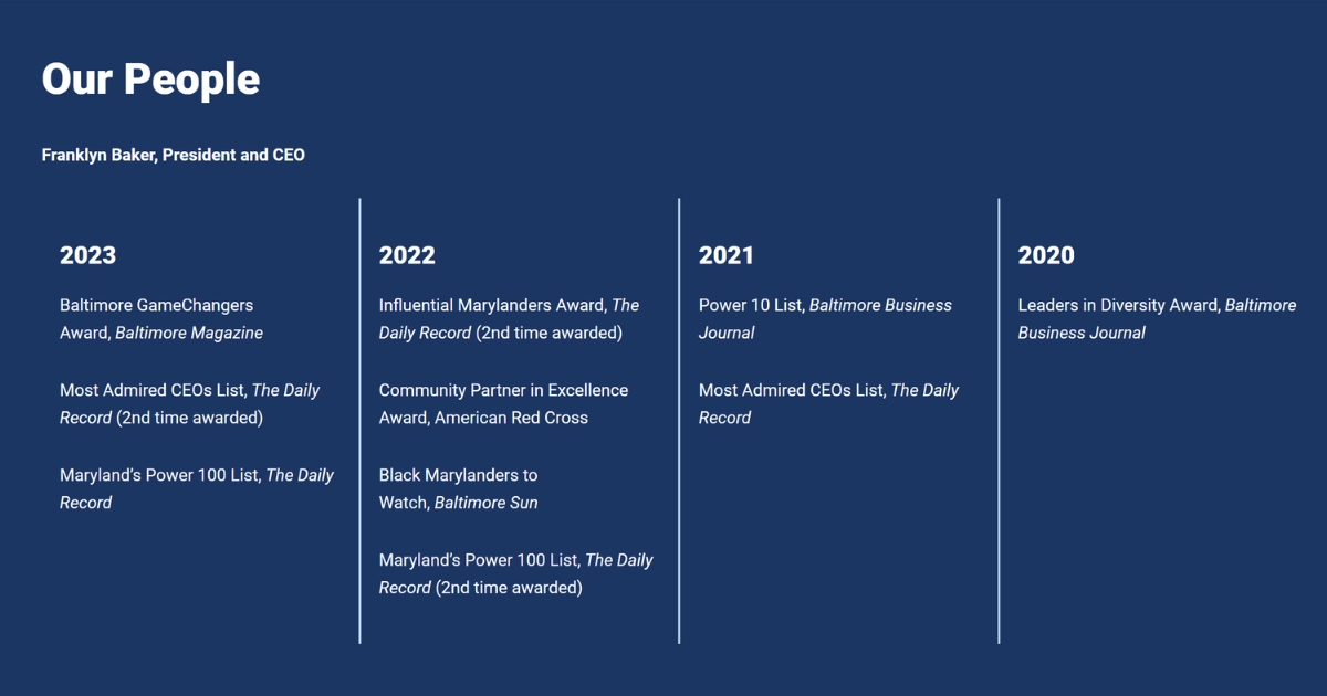 Awards & Recognition - United Way of Central Maryland