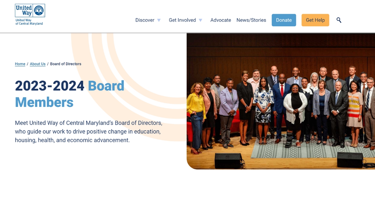 Board of Directors - United Way of Central Maryland