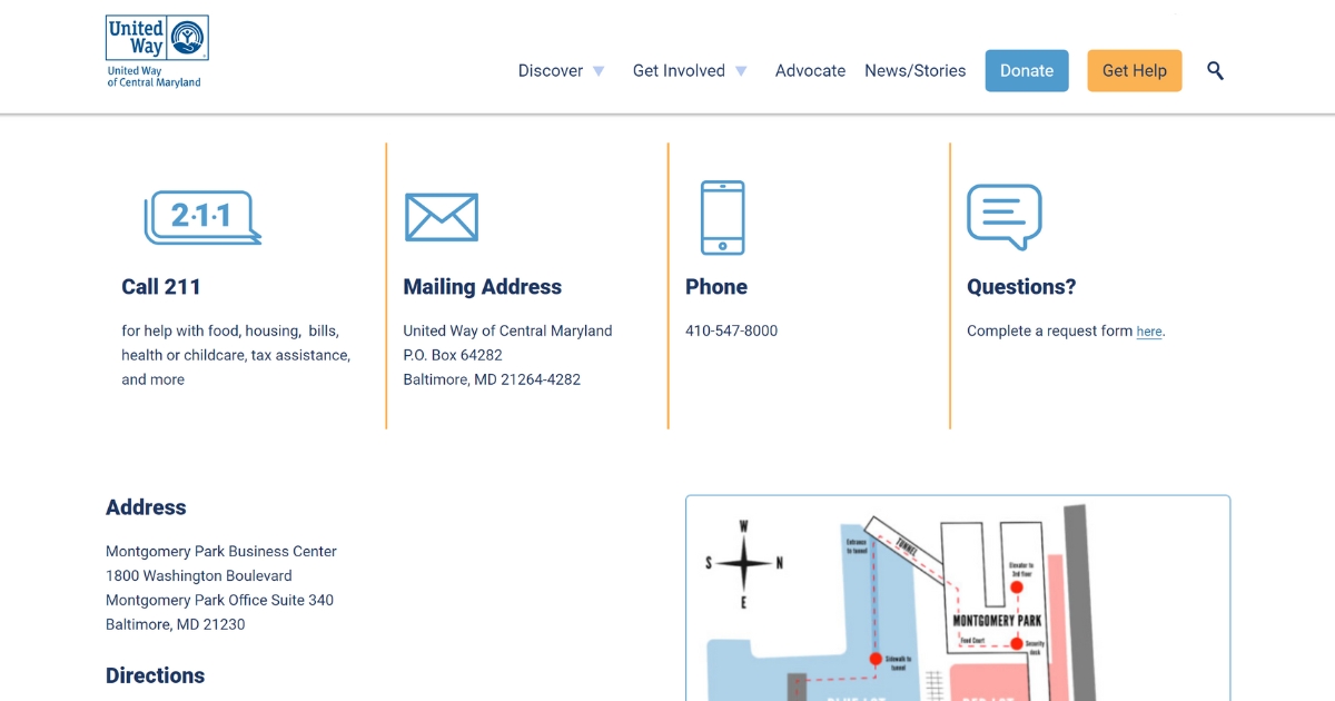 Contact Us - United Way of Central Maryland