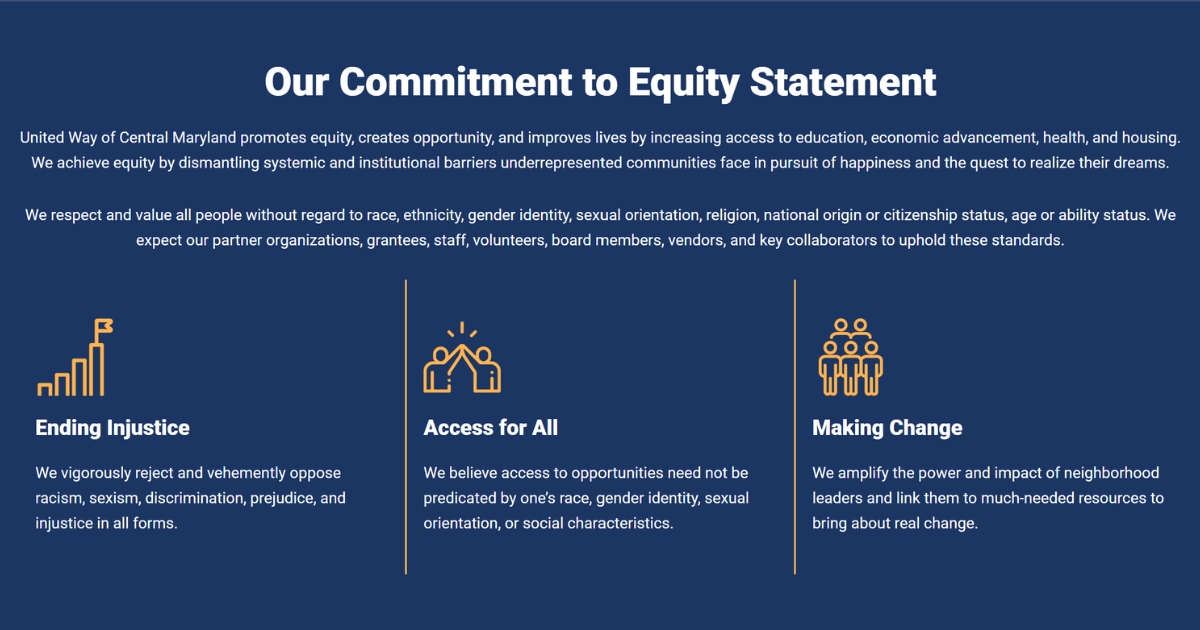Our Commitment To Equity - United Way of Central Maryland